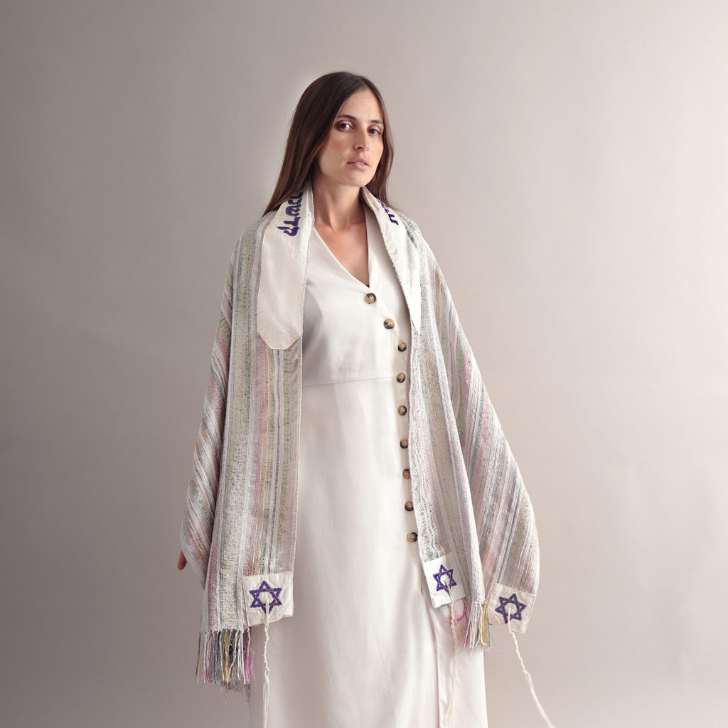 Chava (white) Tallit - Canaan Gallery